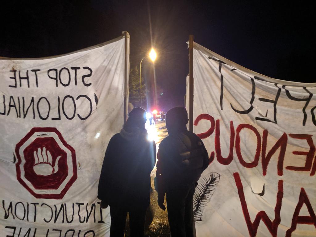Wet’suwet’en supporters blockade Vancouver Island ferry terminal ...